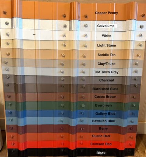 Metal Structure Color Options - NC Custom Sheds Inc.